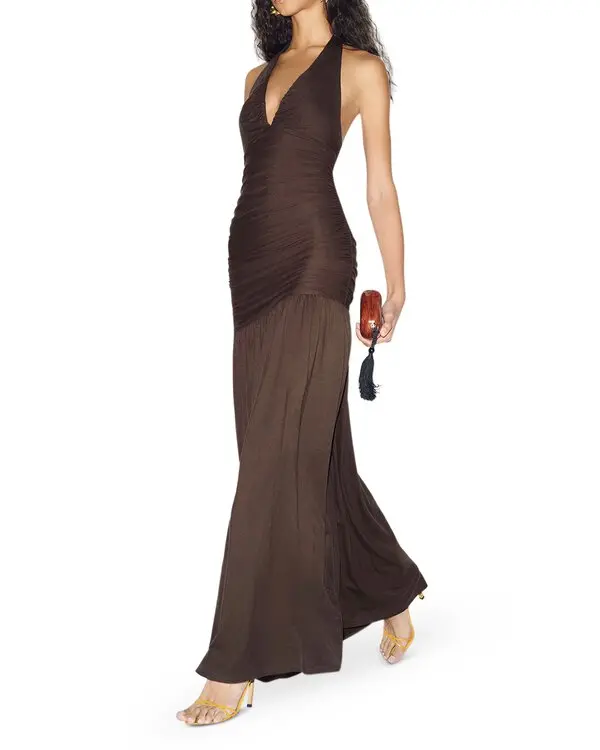 REFORMATION Hugo Ruched Knit Dress