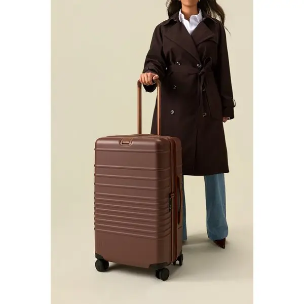 BEIS The Medium Check-in Roller Trolley Luggage - Maple