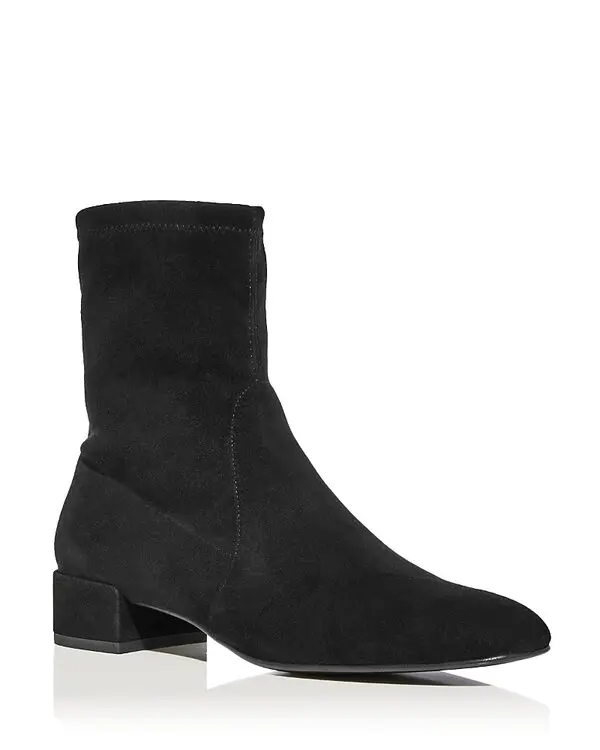 STUART WEITZMAN Bacari Suede Ankle Boots - Black