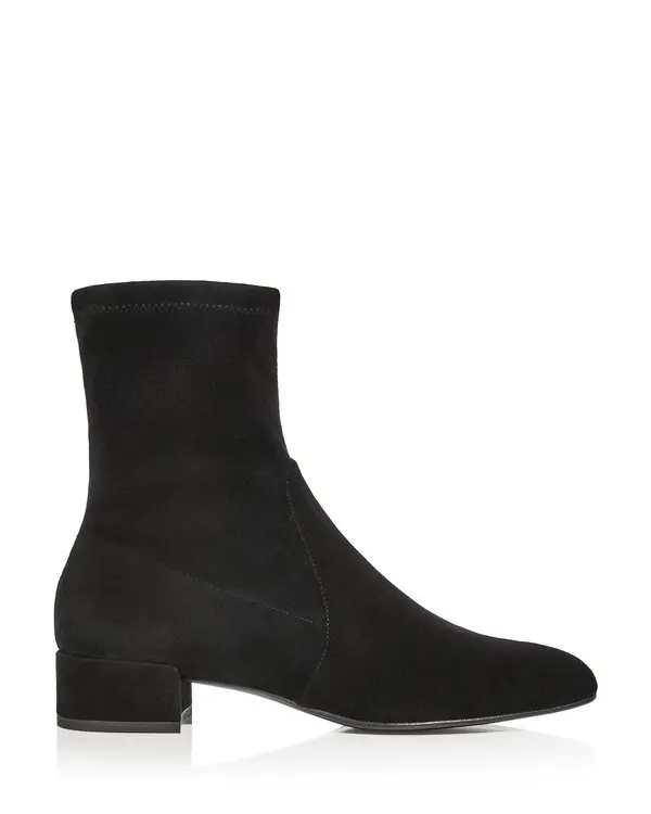 STUART WEITZMAN Bacari Suede Ankle Boots - Black