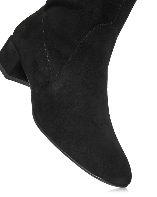 STUART WEITZMAN Bacari Suede Ankle Boots - Black