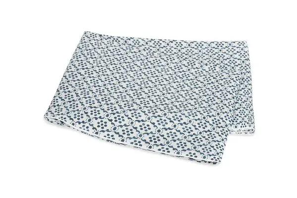 MATOUK Schumacher Laksha Flat Bed Sheet - Indigo