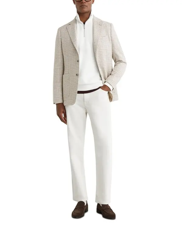 REISS Bardo Cotton Wool Check Blazer