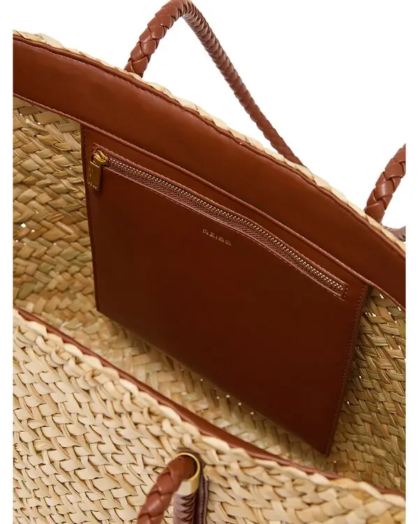 REISS Rubina Woven Straw Tote