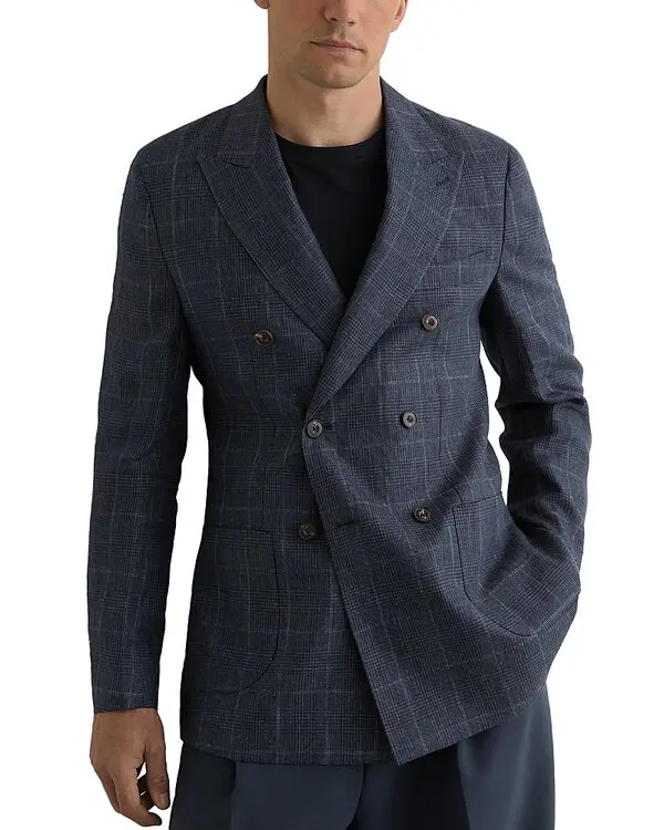 REISS Tailored Fit Prince Of Wales Sport Coat - Navy