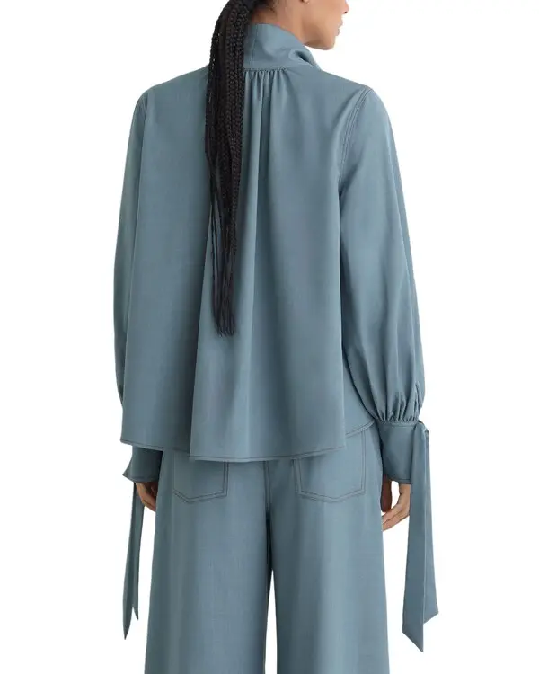 REISS Charlotte Tie Neck Blouse