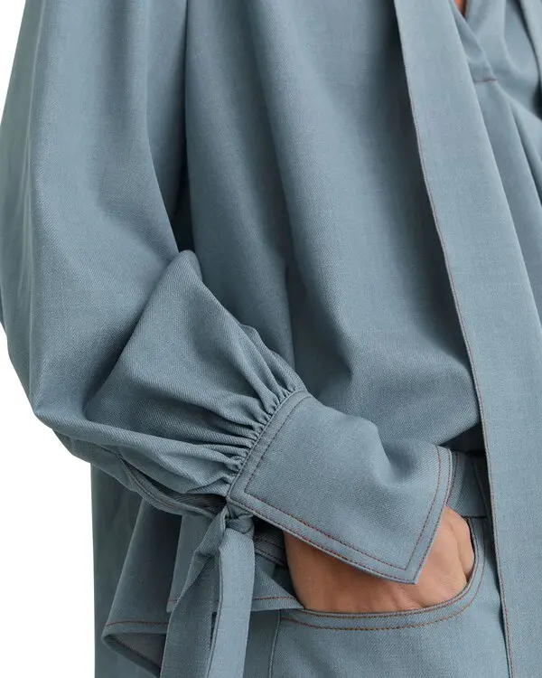 REISS Charlotte Tie Neck Blouse
