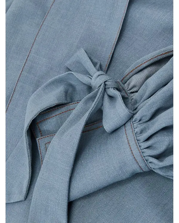 REISS Charlotte Tie Neck Blouse