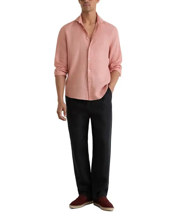 REISS Long Sleeve Linen Shirt