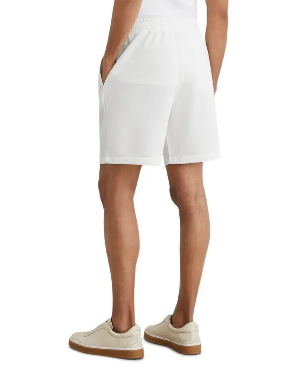 REISS Renly Micro Waffle Textured Shorts - White