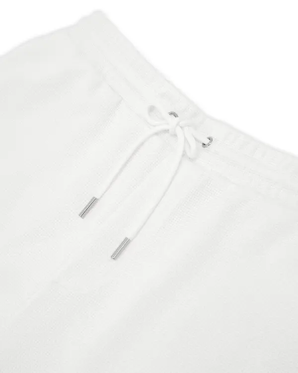REISS Renly Micro Waffle Textured Shorts - White
