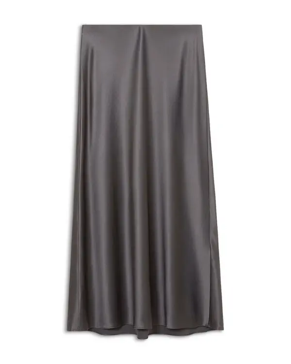 REISS Sofia Silk Midi Skirt