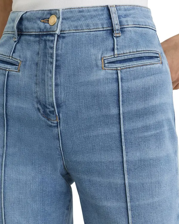 REISS Claude Pintuck High Rise Flare Leg Jeans