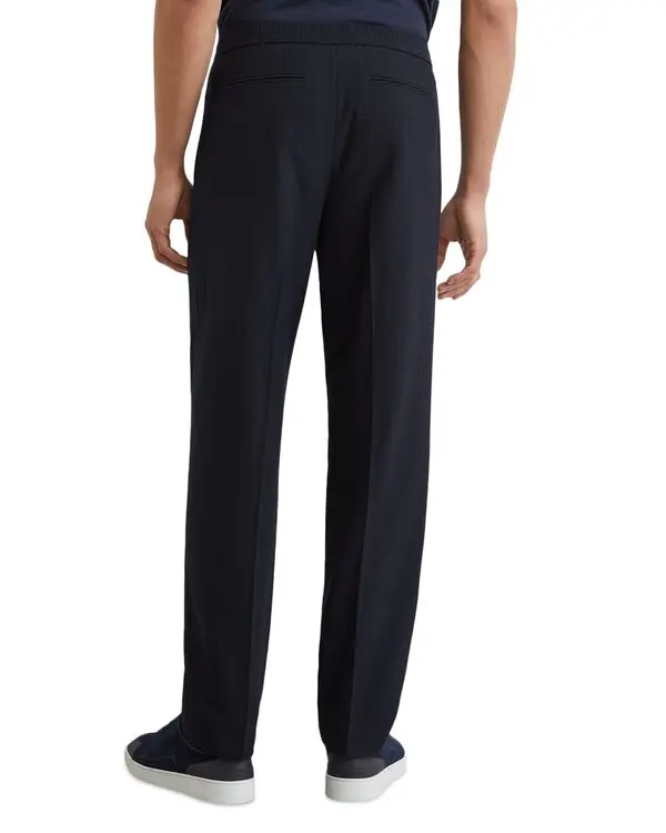 REISS Sidney Striped Pleated Tapered Trousers