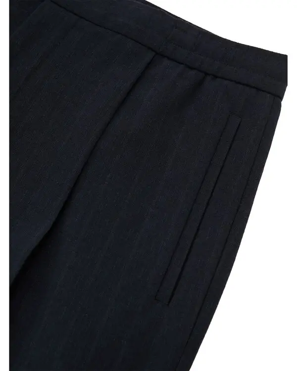 REISS Sidney Striped Pleated Tapered Trousers