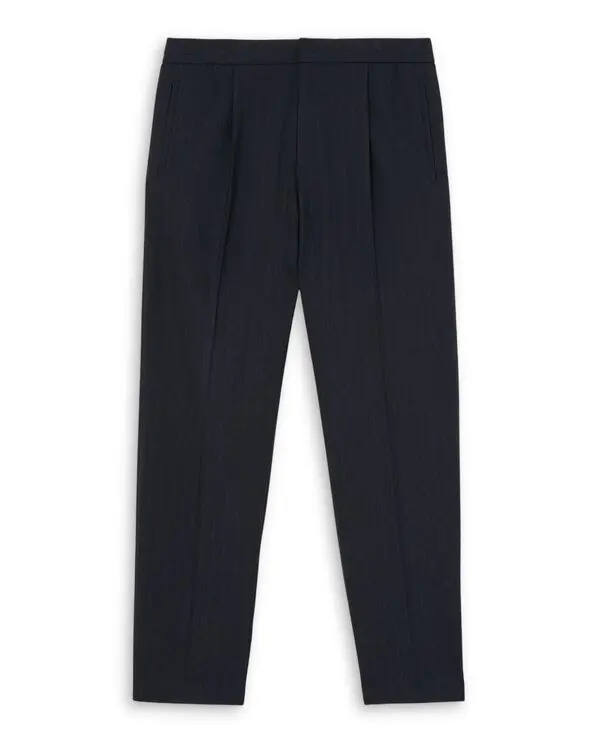 REISS Sidney Striped Pleated Tapered Trousers