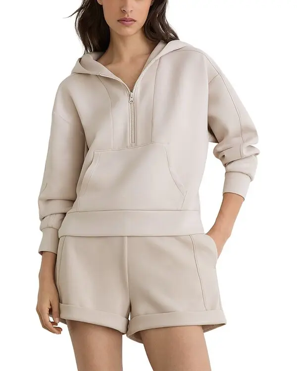REISS Lockie Half Zip Hoodie
