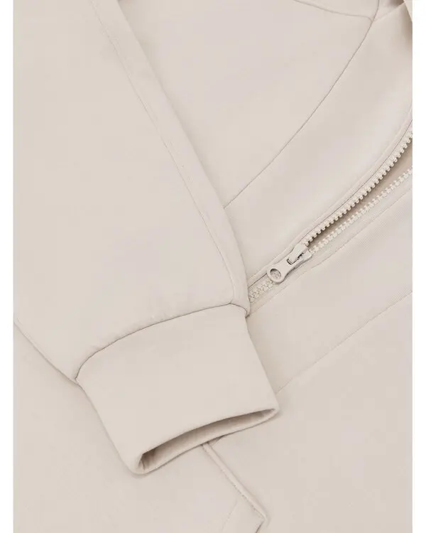 REISS Lockie Half Zip Hoodie