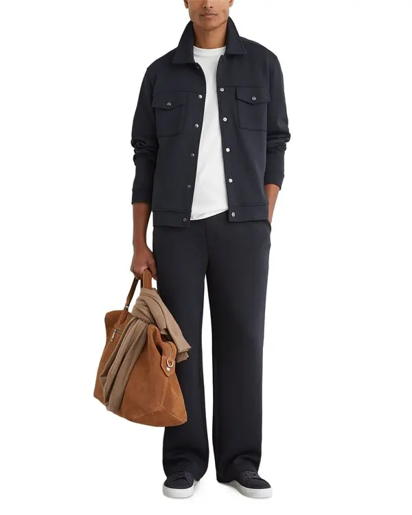 REISS Thom Twin Pocket Interlock Overshirt