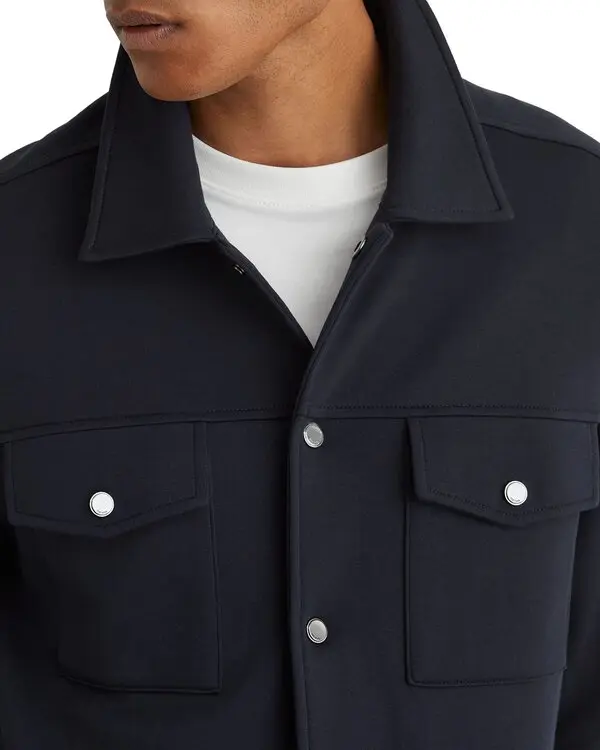 REISS Thom Twin Pocket Interlock Overshirt