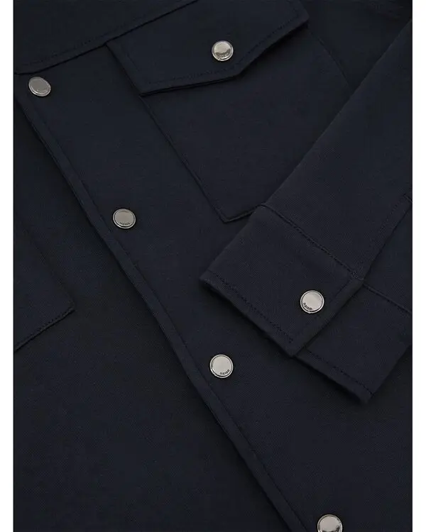 REISS Thom Twin Pocket Interlock Overshirt
