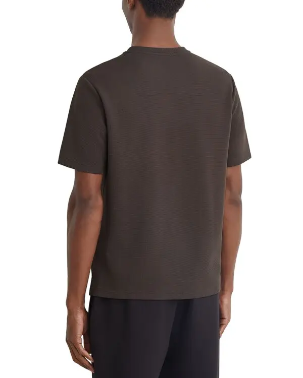 REISS Cole Modern Fit Textured Crewneck Tee - Brown
