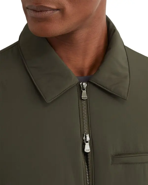 REISS Bernardi Zip Through Technical Fabric Lightweight Jacket