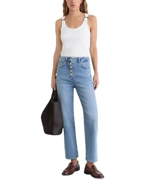REISS Petites Lana High Rise Straight Jeans