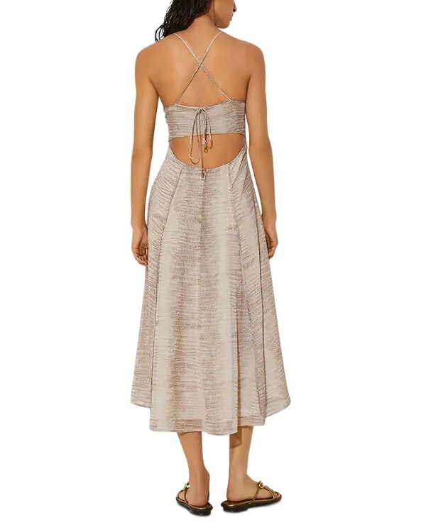 REISS Eloise Cutout Midi Dress