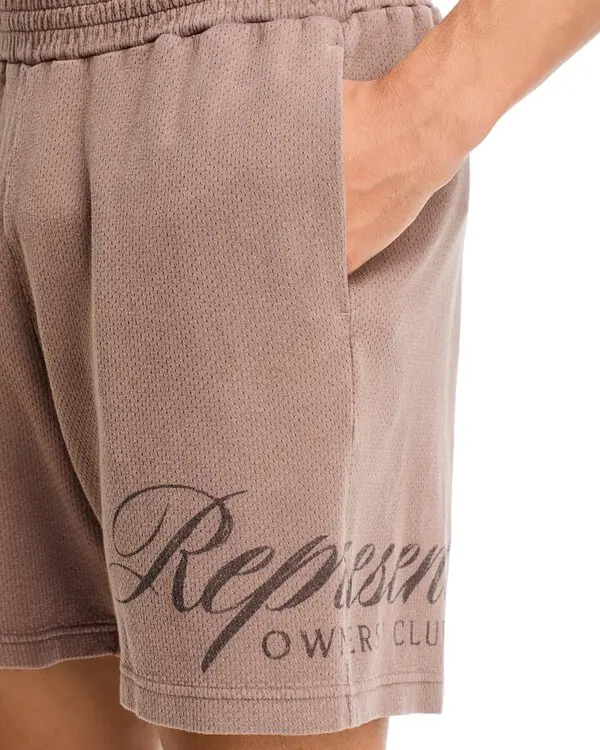REPRESENT Owners Club Regular Fit Script Mesh 5.7 Shorts
