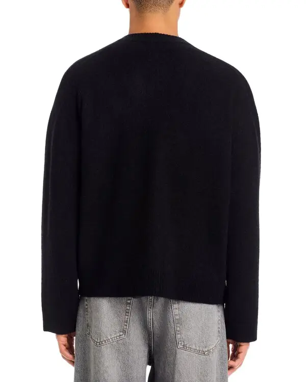 REPRESENT Relaxed Fit Alpaca & Wool Blend Logo Cardigan