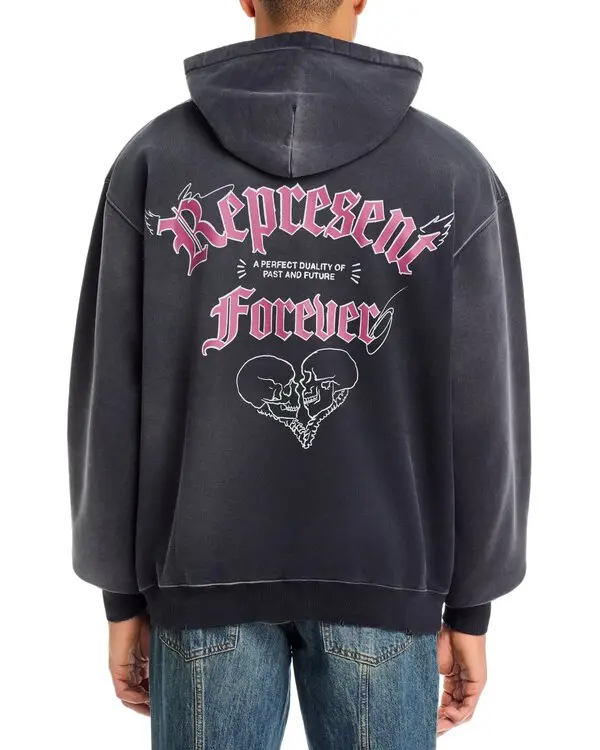 REPRESENT Duality Oversized Fit Graphic Hoodie