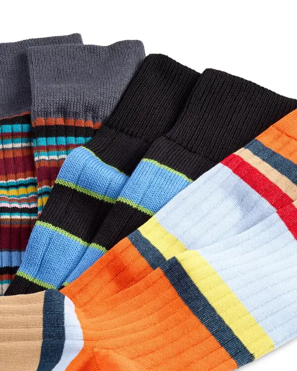 Paul Smith Stripe Crew Socks, Pack Of 3 - Multi
