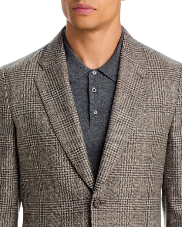 Paul Smith Regular Fit Wool Blend Plaid Jacket