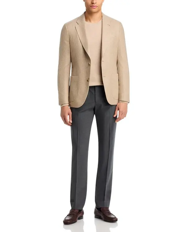 Paul Smith Regular Fit Textured Solid Wool Blend Jacket