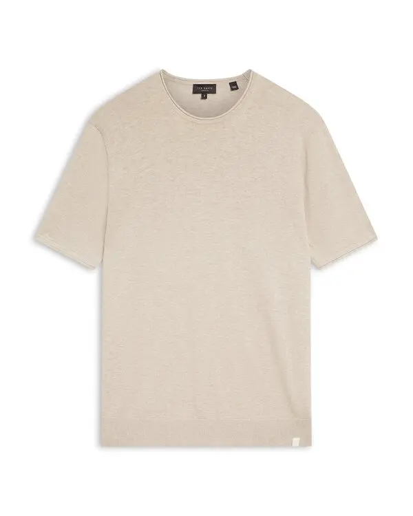 Ted Baker London Curran Roll Edge Crewneck T-shirt - Taupe