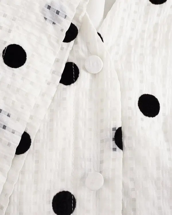 PHASE EIGHT Polka Dot Collared Midi Dress