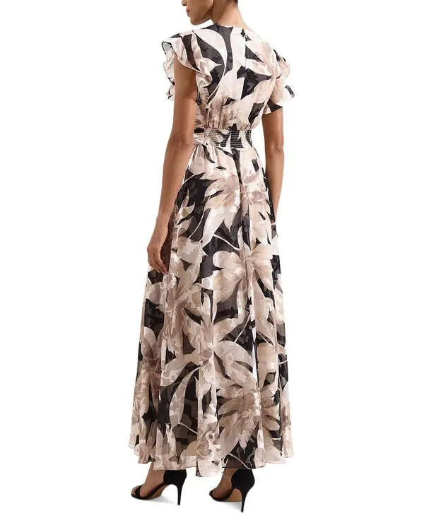 PHASE EIGHT Liana Printed Faux Wrap Maxi Dress - Neutral