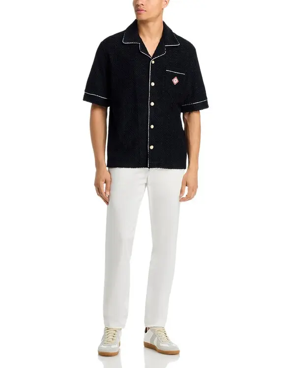 Casablanca Monogram Toweling Fabric Collared Shirt