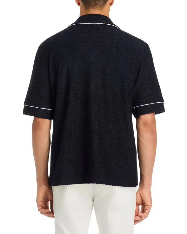 Casablanca Monogram Toweling Fabric Collared Shirt