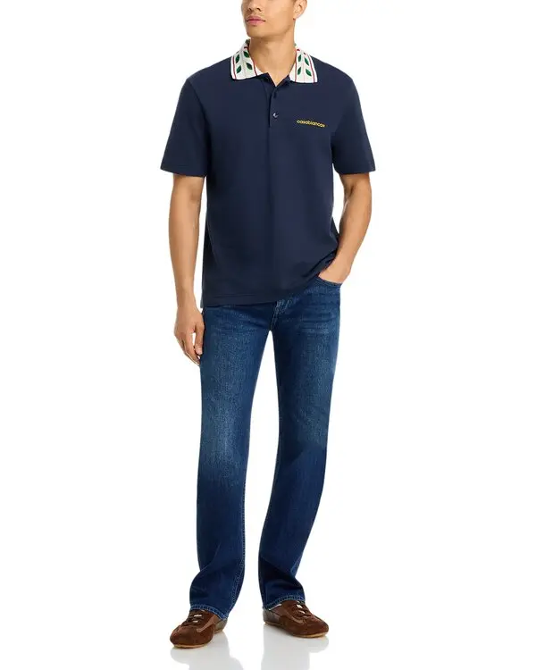 Casablanca Textured Pique Fabric Polo