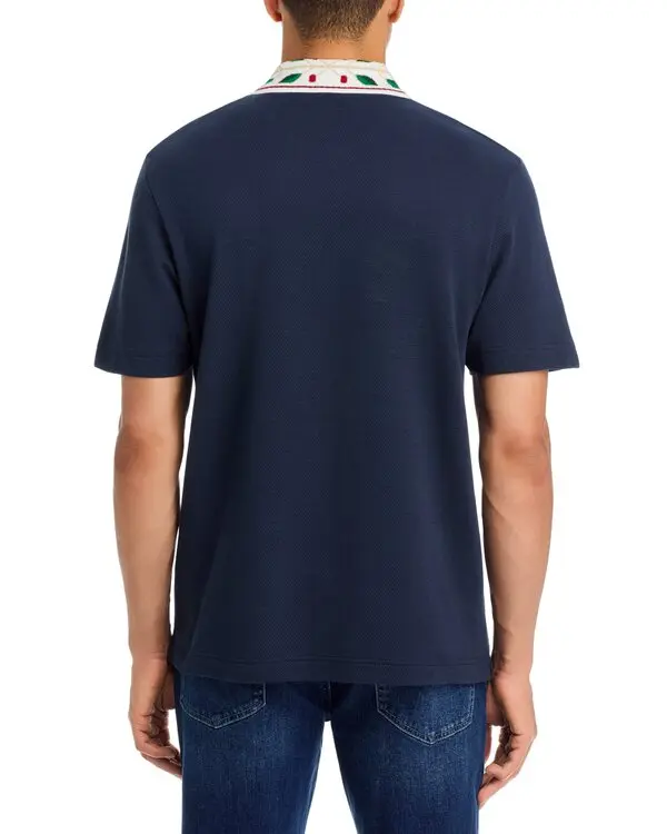 Casablanca Textured Pique Fabric Polo
