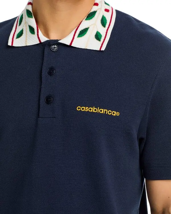Casablanca Textured Pique Fabric Polo