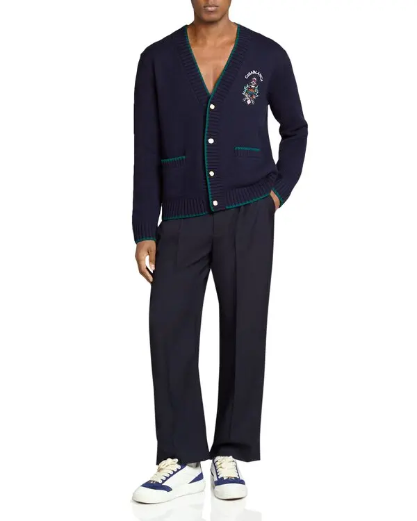 Casablanca Logo Graphic Cardigan Sweater