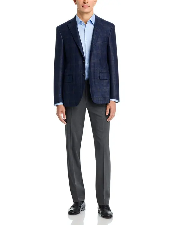 Canali Sienna Classic Fit Wool Blend Plaid Sport Coat