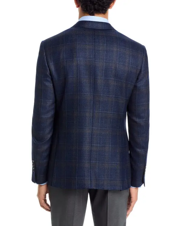 Canali Sienna Classic Fit Wool Blend Plaid Sport Coat