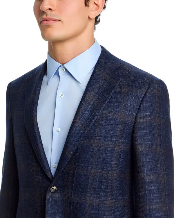 Canali Sienna Classic Fit Wool Blend Plaid Sport Coat