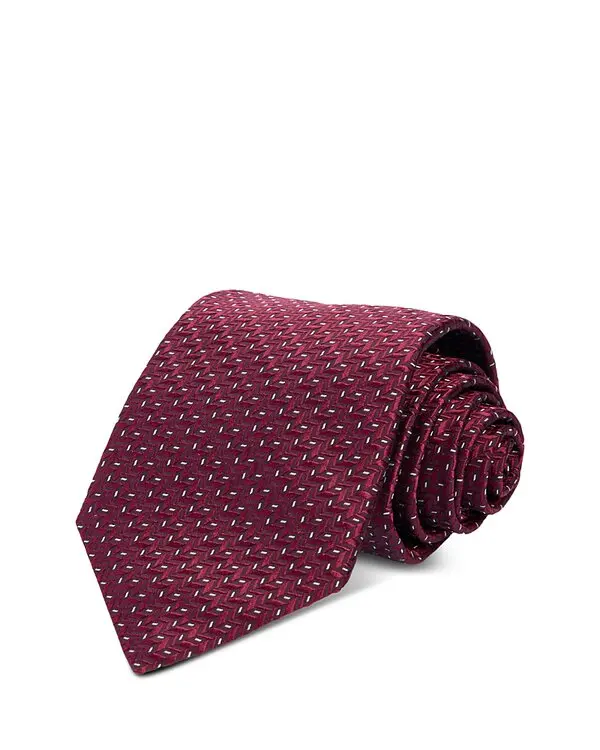 Canali Silk Classic Micro Arrow Tie - Burgundy
