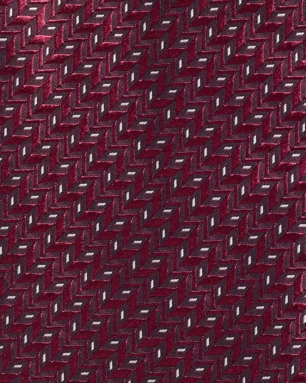Canali Silk Classic Micro Arrow Tie - Burgundy