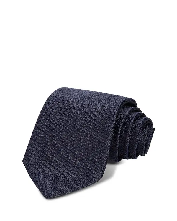Canali Silk Classic Neat Tie - Navy